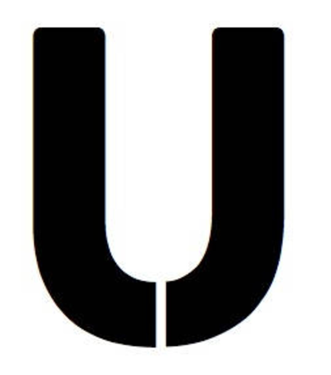 Letter U Stencil Made From 4 Ply Mat Board - Etsy