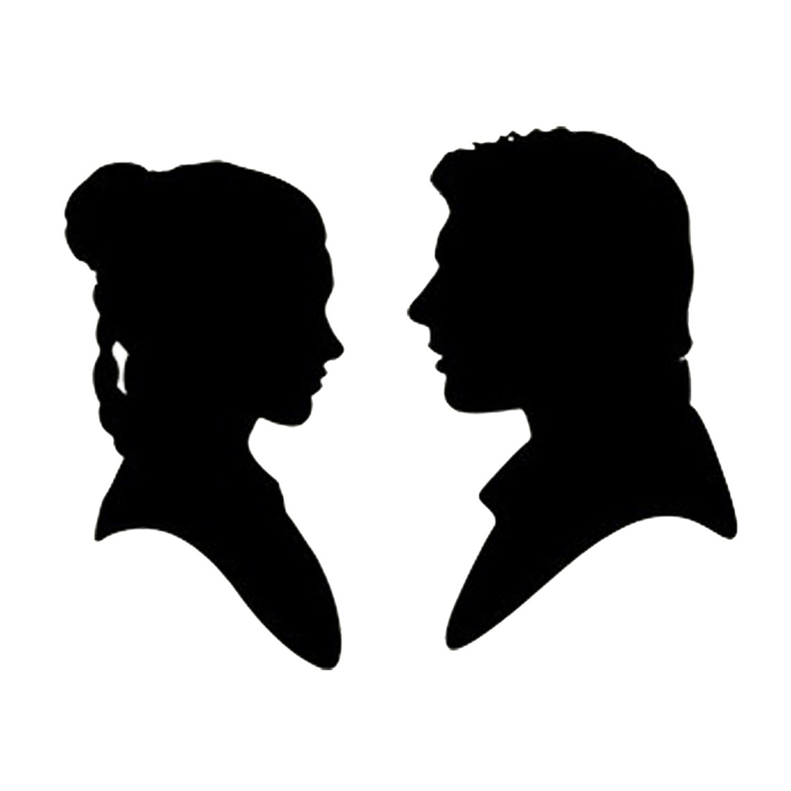Han Solo and Princess Leia Stencil Made From 4 Ply Mat Board - Etsy