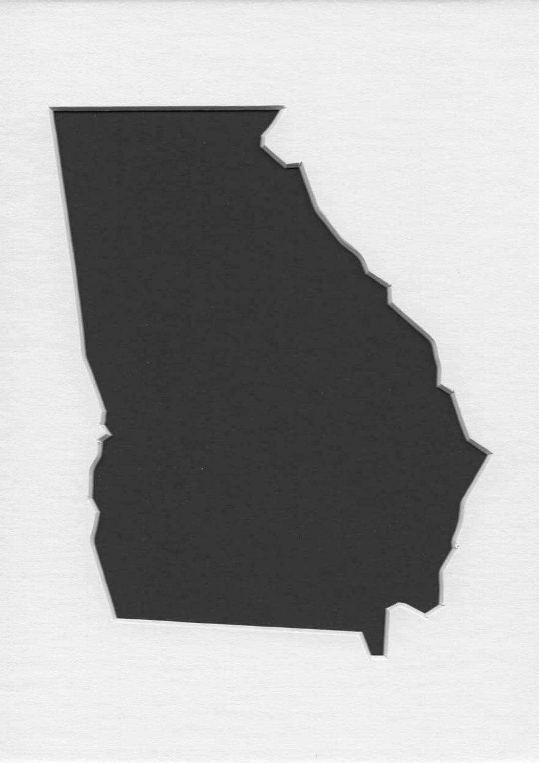 Georgia State Stencil Made From 4 Ply Mat Board-choose a Size-from 5x7 ...