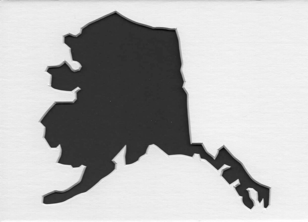 Alaska State Stencil Made From 4 Ply Mat Board-choose a Size-from 5x7 ...