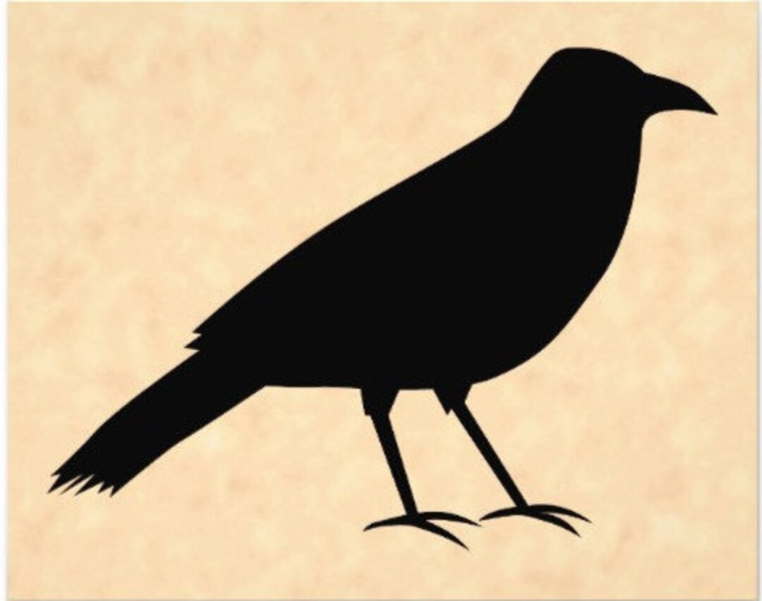 Primitive Crow Stencil Made From 4 Ply Mat Board-choose a Size-from 5x7 ...
