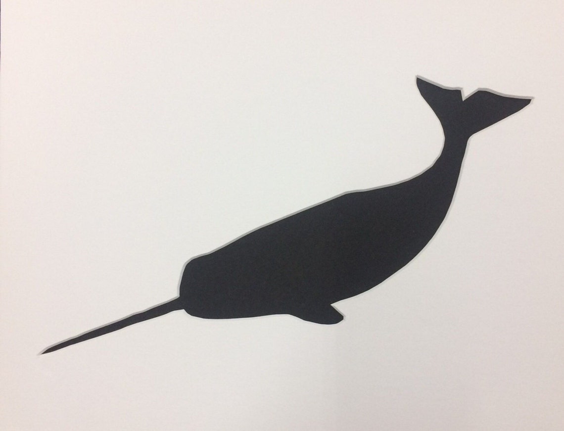 Narwhal Stencil Made From 4 Ply Mat Board-choose a Size-from - Etsy