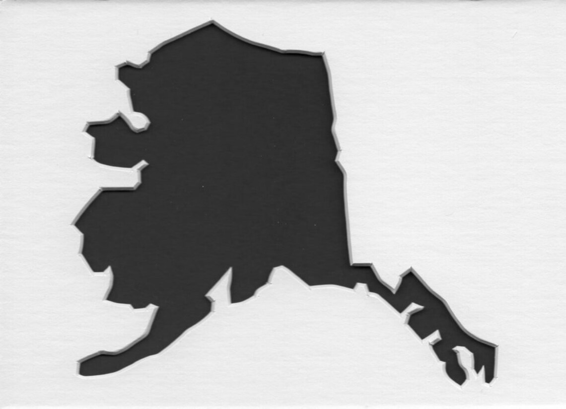 Pack of 4 Alaska State Stencils Made From 4 Ply Mat Board - Etsy