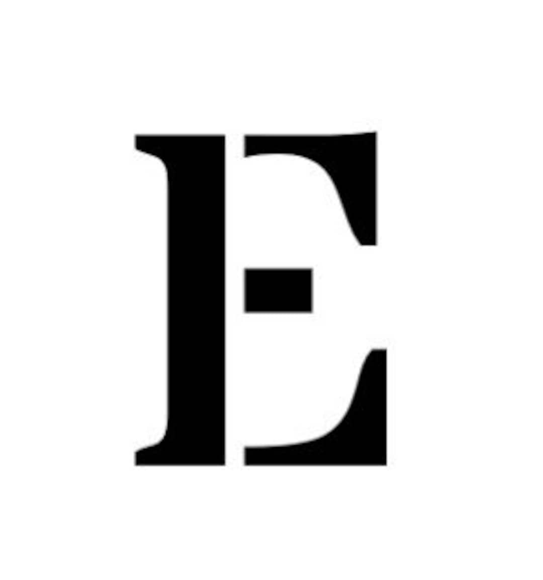Letter E Stencil Made From 4 Ply Mat Board-stardos Font - Etsy