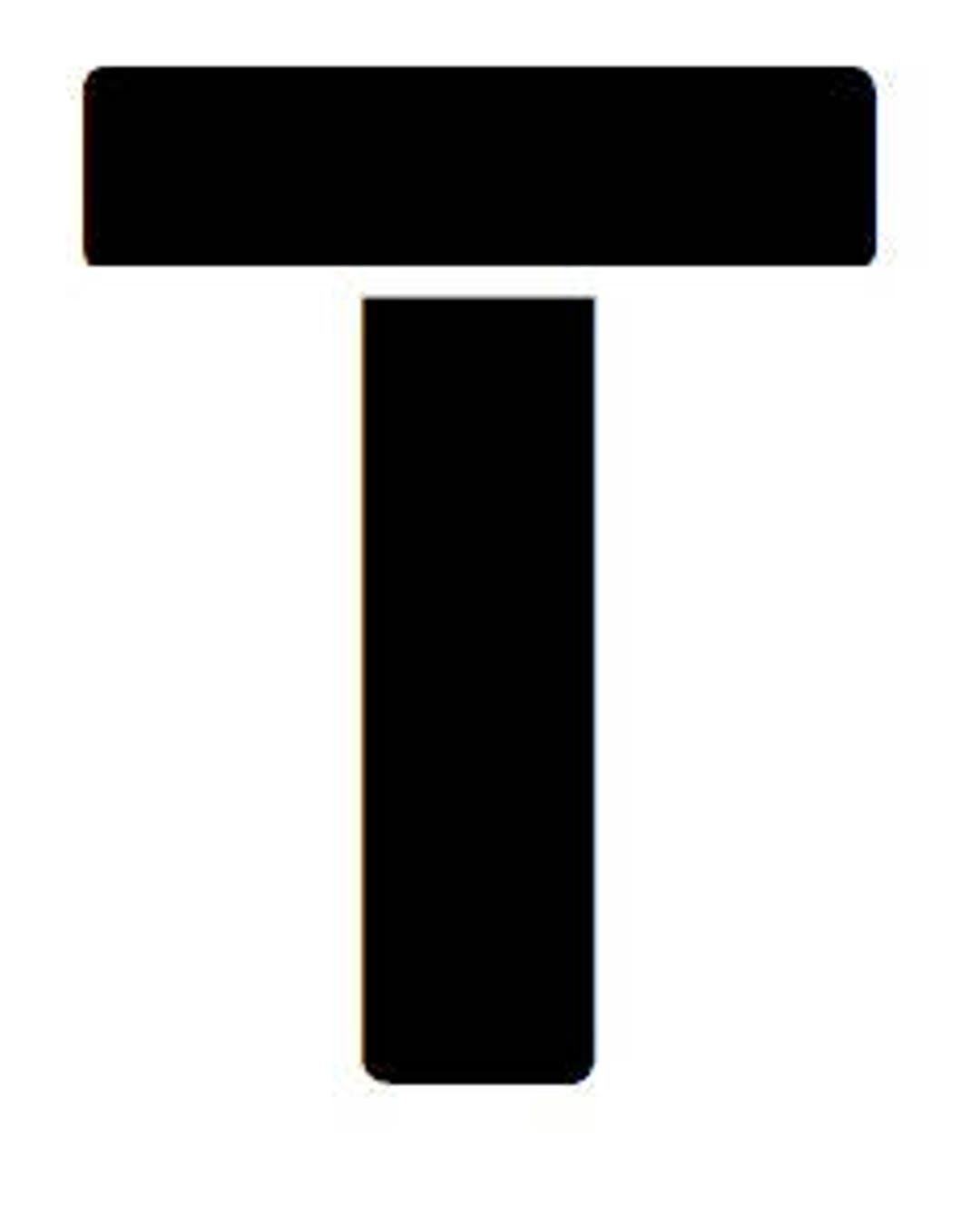 Letter T Stencil Made From 4 Ply Mat Board - Etsy