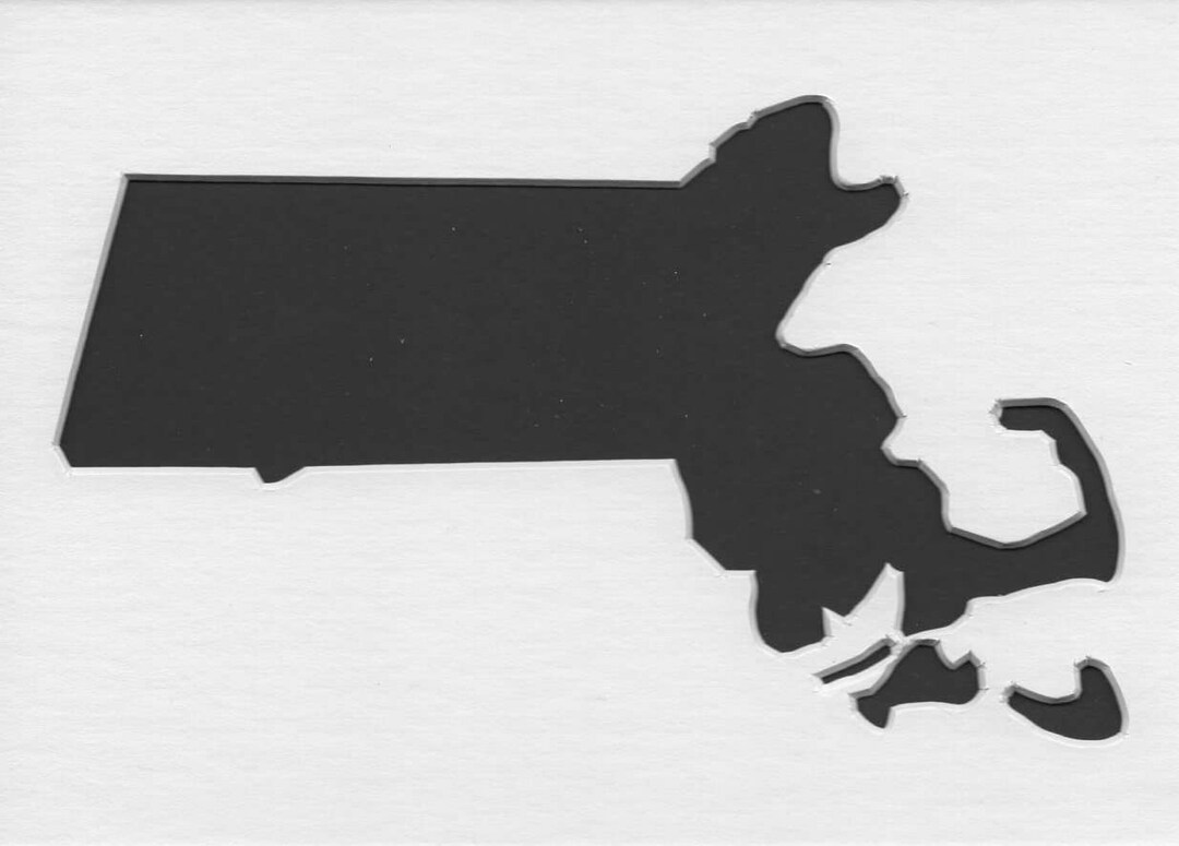 Massachusetts State Stencil Made From 4 Ply Mat Board-choose a Size ...