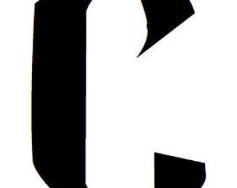 Letter W Stencil Made From 4 Ply Mat Board-wizard Font | Etsy