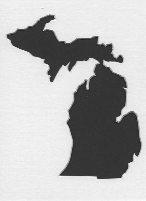 Pack of 4 Michigan State Stencils Made From 4 Ply Mat Board - Etsy