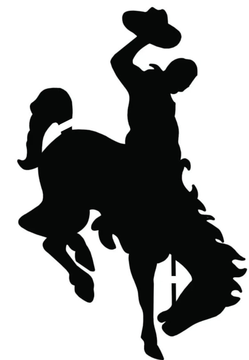 Cowboy on Bronco Stencil Made From 4 Ply Mat Board-choose a Size-from ...