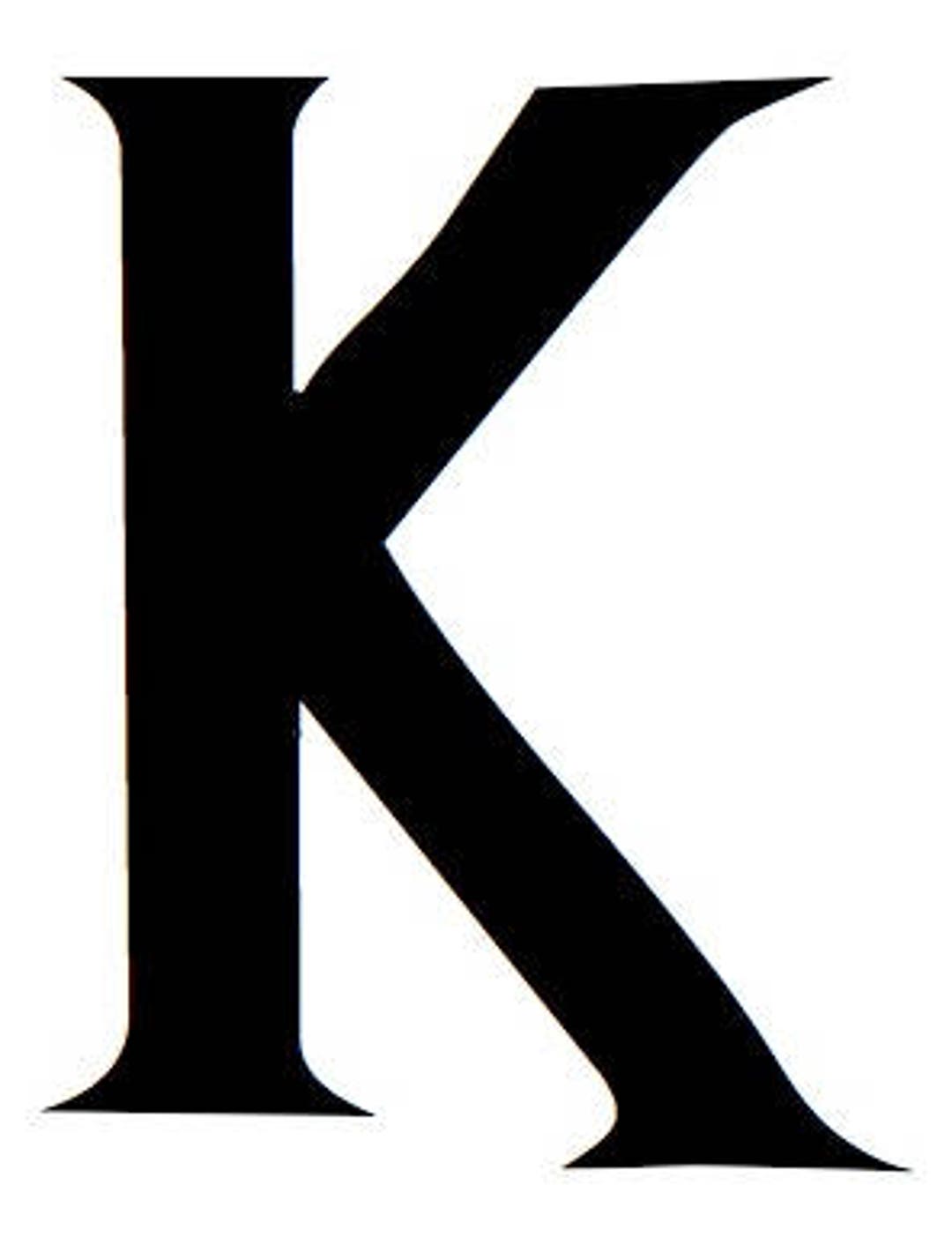 Letter K Stencil Made From 4 Ply Mat Board-wizard Font - Etsy
