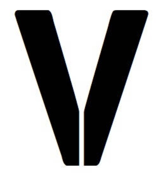 Letter V Stencil Made From 4 Ply Mat Board | Etsy
