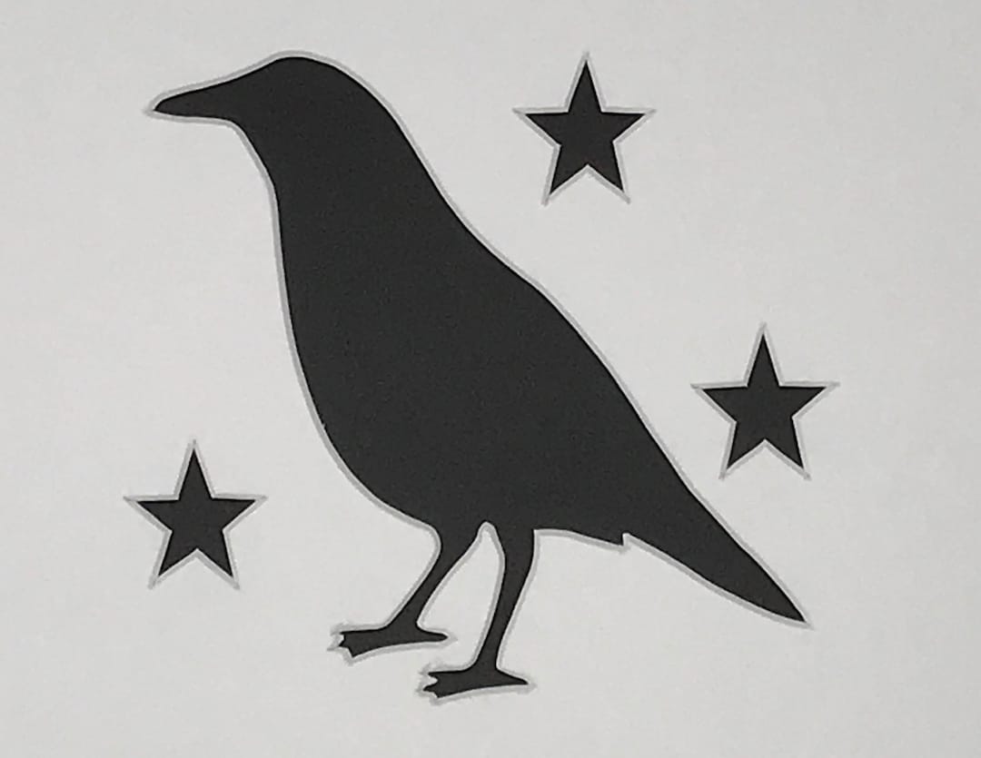 Primitive Crow With Stars Stencil Made From 4 Ply Mat Board-choose a ...