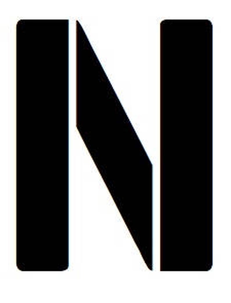 Letter N Stencil Made From 4 Ply Mat Board - Etsy