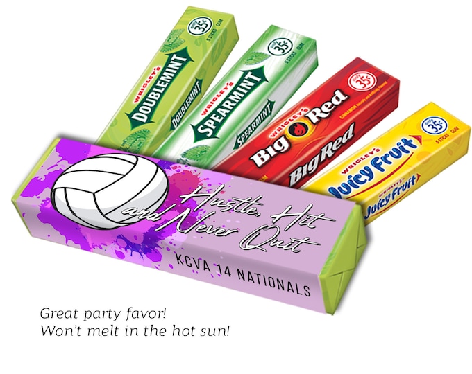 Personalized Party Favor Custom Gum Wrapper Printable Label - Etsy