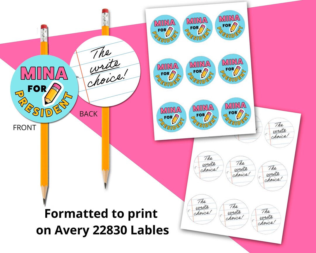 Campaign Election "write Choice" Pencil Topper Tags – Personalized ...