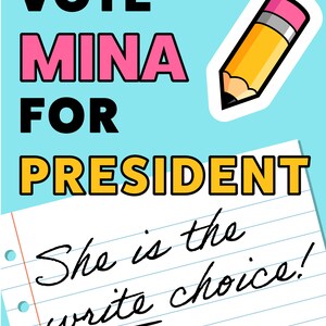 School Election "write Choice" Poster // Printable Campaign Sign ...