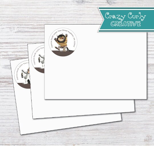 Where The Wild Things Are 2in Round Stickers Custom Printable | Etsy