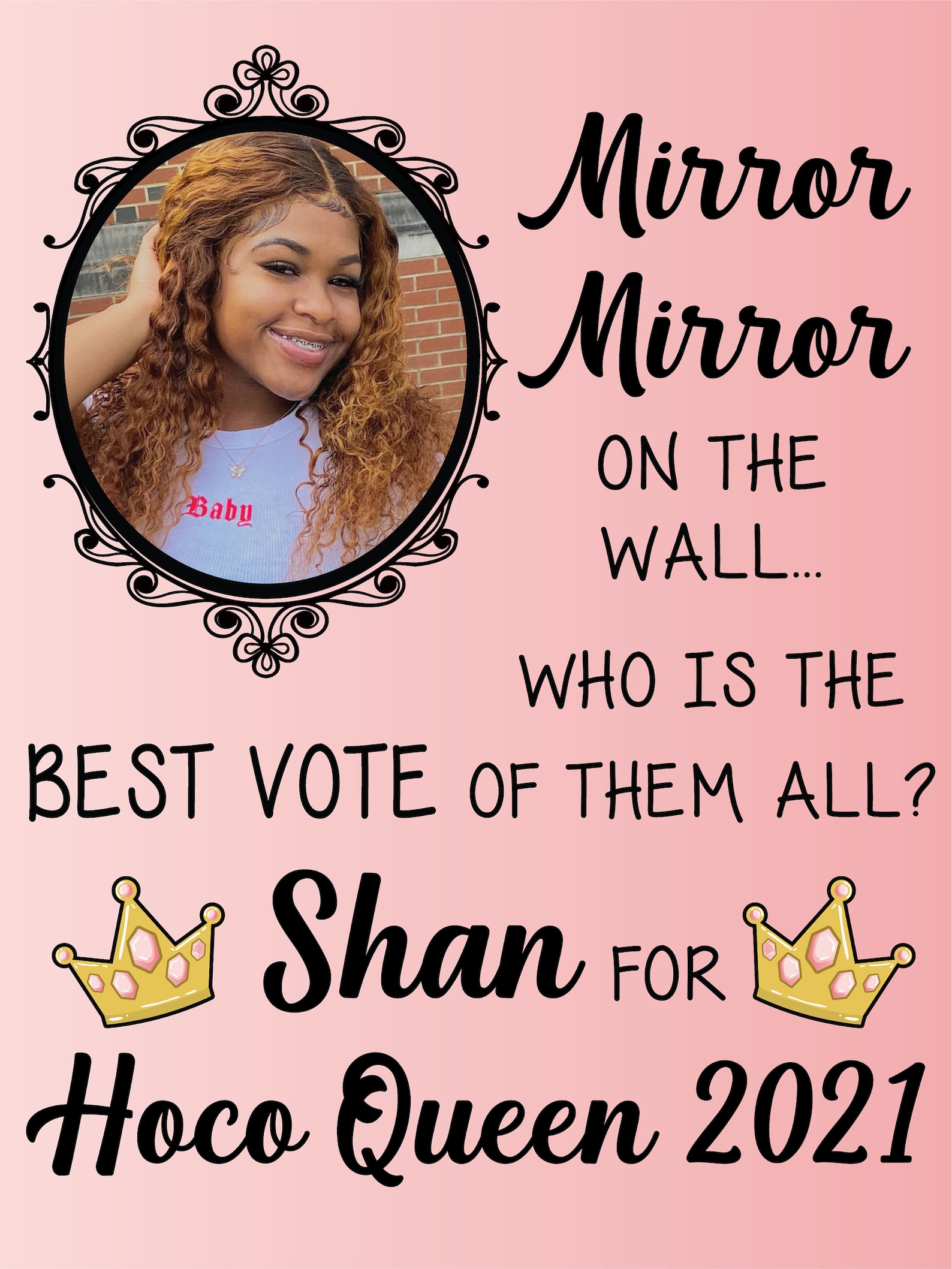 Mirror Mirror on the Wall School Election Poster // 18x24 Campaign Sign ...