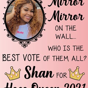 Mirror Mirror on the Wall School Election Poster // 18x24 Campaign Sign ...