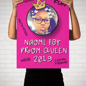 Prom Queen or Homecoming Queen Poster // 18x24 Campaign Sign ...