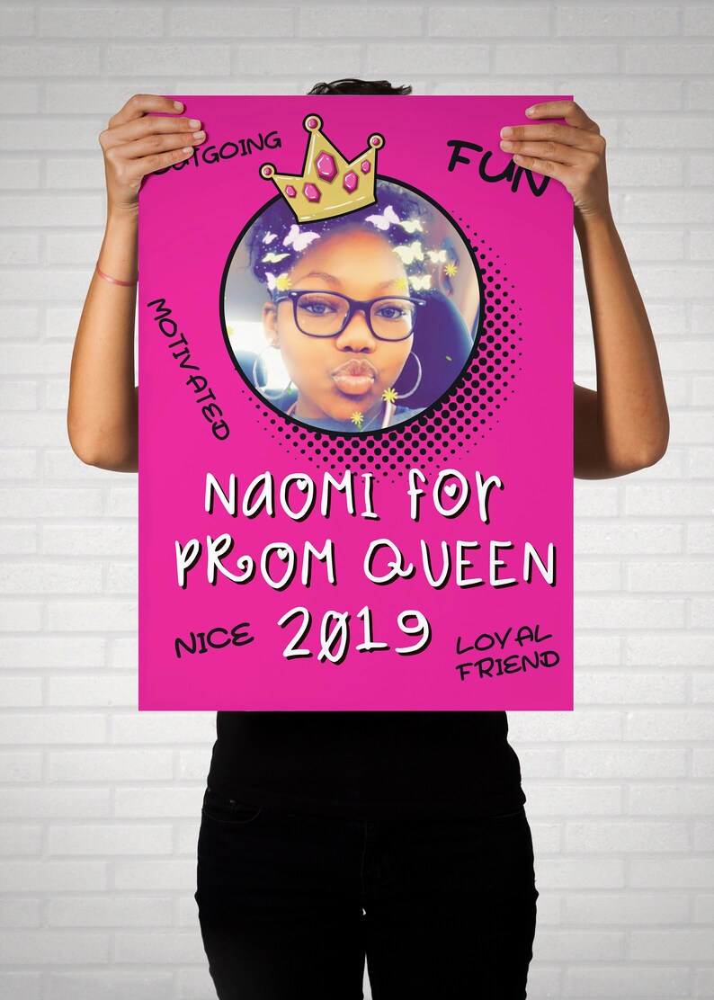 Prom Queen or Homecoming Queen Poster // 18x24 Campaign Sign ...