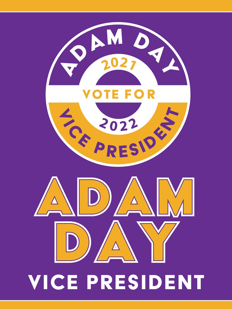 School Election Poster // 18x24 Campaign Sign // Customized Poster ...