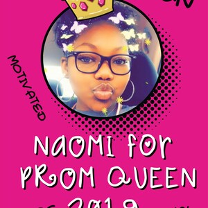 Prom Queen or Homecoming Queen Poster // 18x24 Campaign Sign ...