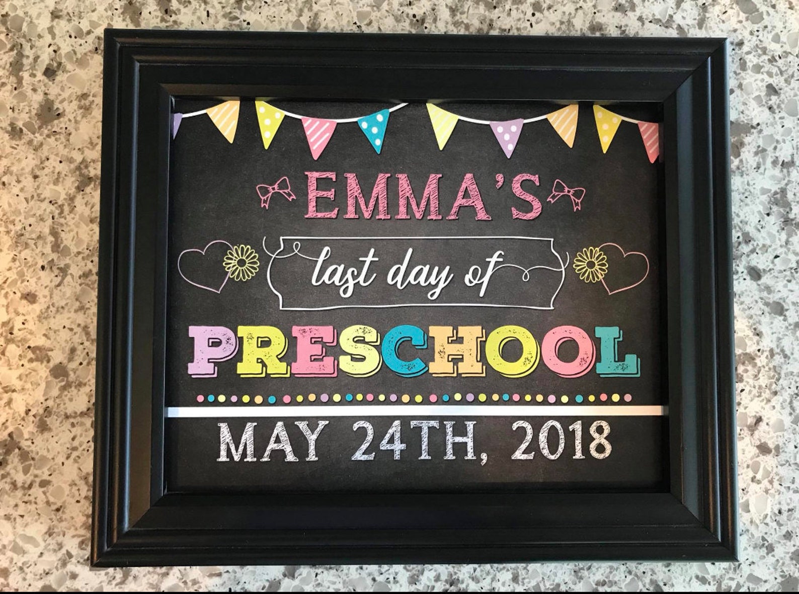 Last Day of School Sign School Photo Prop Boy Chalk School - Etsy