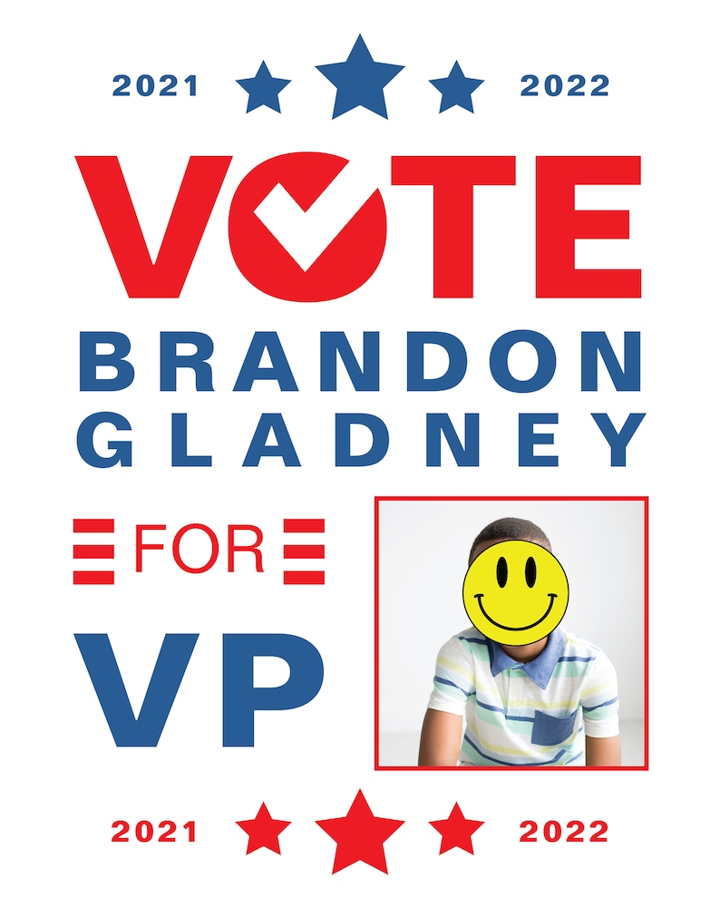 PRINT YOURSELF Election Poster Sign // School Campaign Sign // VOTE ...