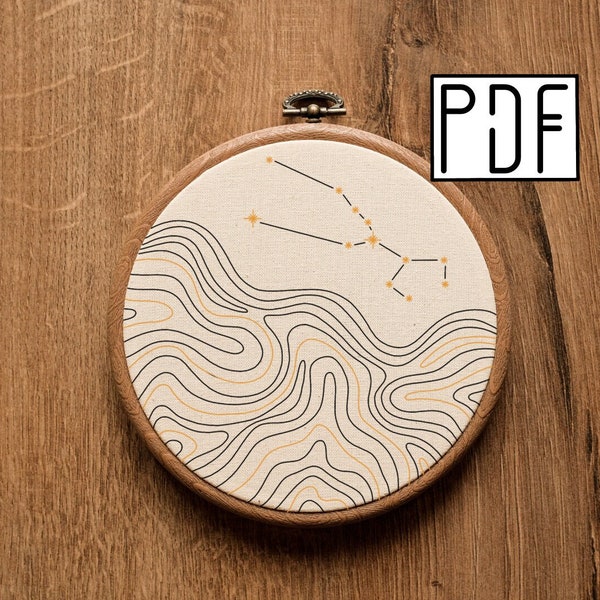 Constellation Embroidery Pattern - Etsy