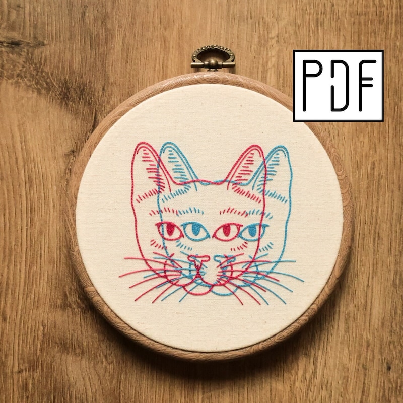Cat Hand Embroidery - Etsy