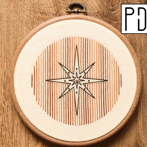 Digital PDF Pattern the Star Tarot Card Hand Embroidery | Etsy