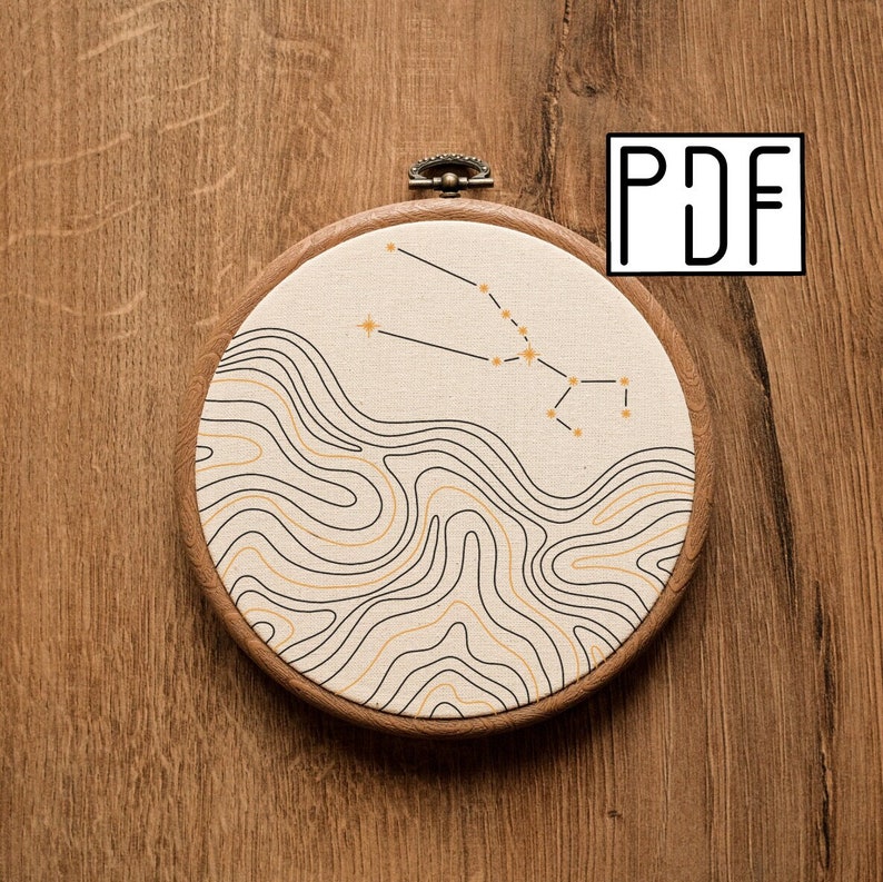 TAURUS Digital PDF Pattern Taurus Constellation Abstract - Etsy