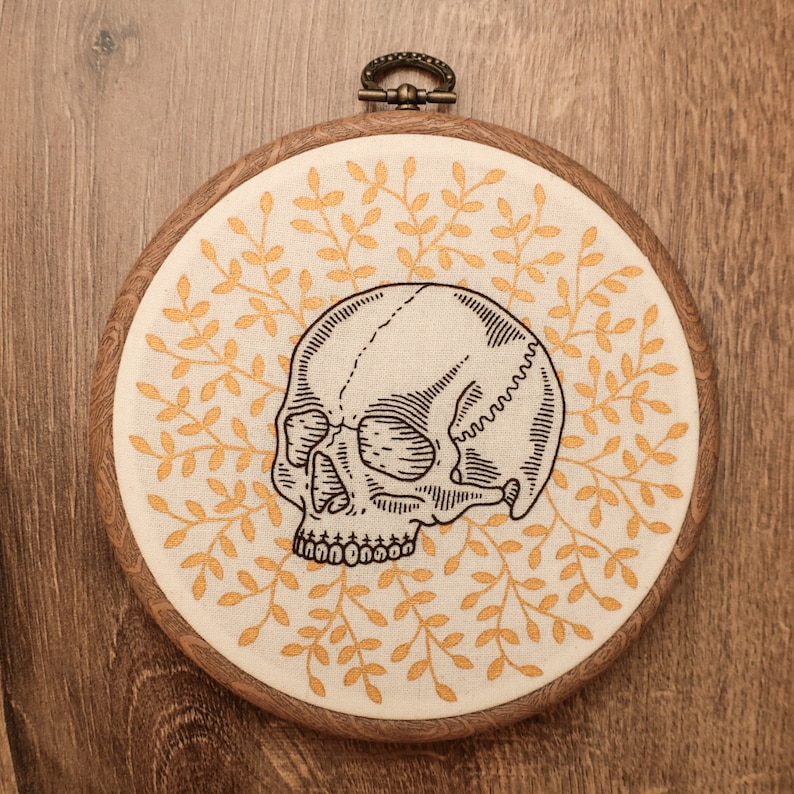 Digital PDF Pattern Skull Hand Embroidery Pattern PDF - Etsy