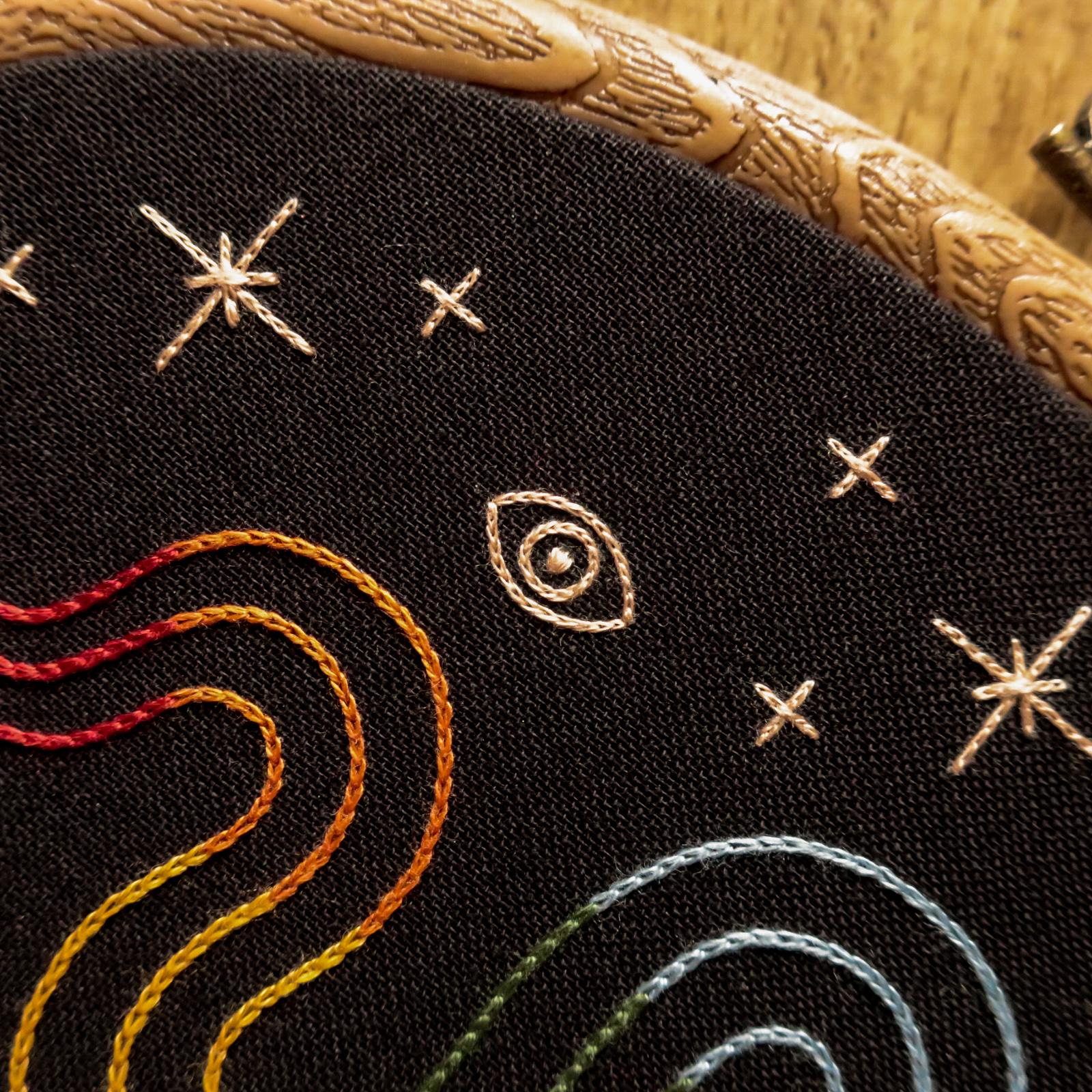 Digital PDF - Galaxy Rainbow Snake Hand Embroidery Pattern (digital ...