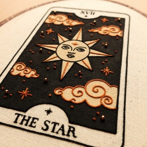 The Star Tarot Card Hand Embroidery Hoop Art (modern Hand Embroidery ...