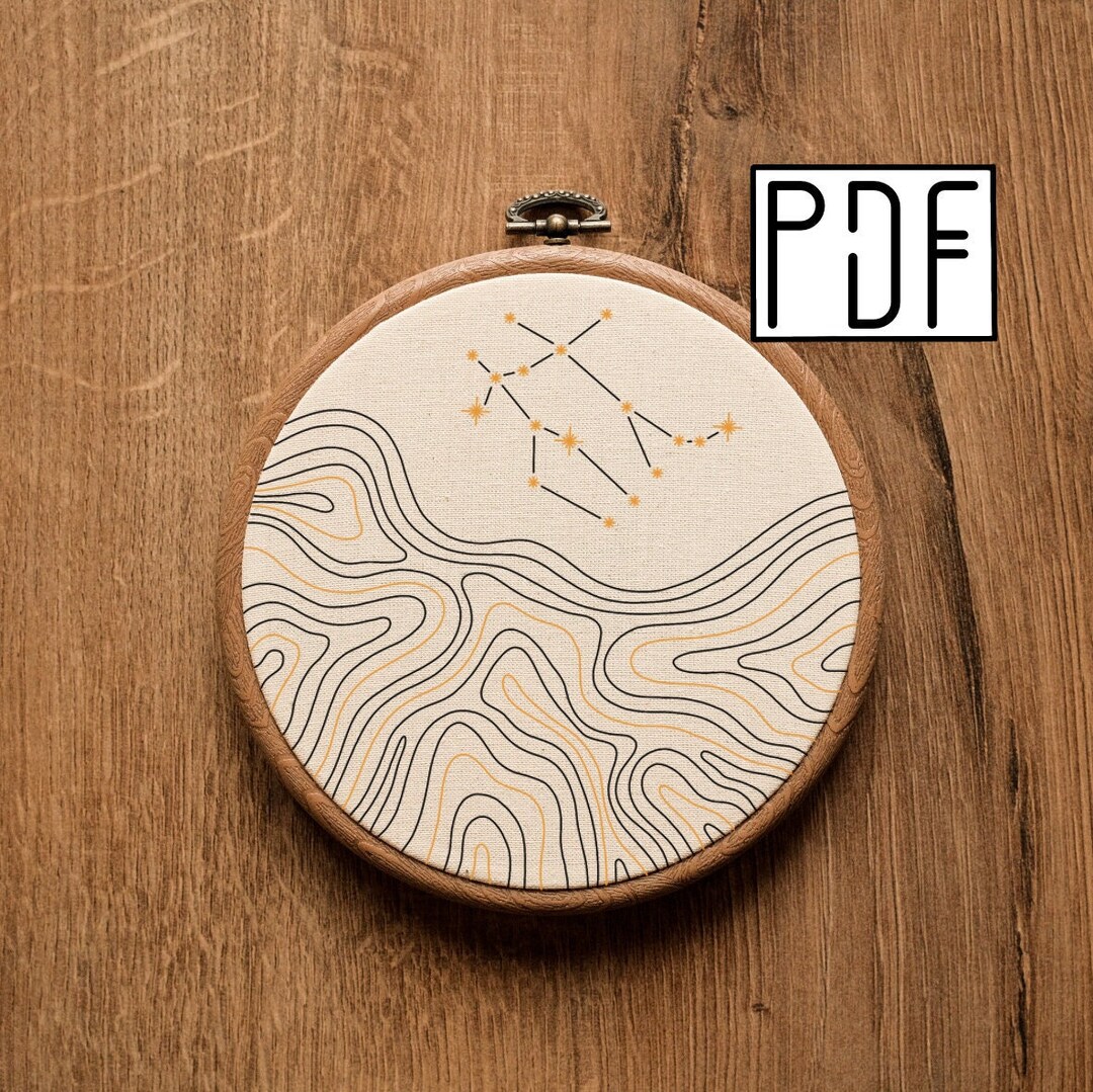 GEMINI Digital PDF Pattern - Gemini Constellation Abstract Hand ...