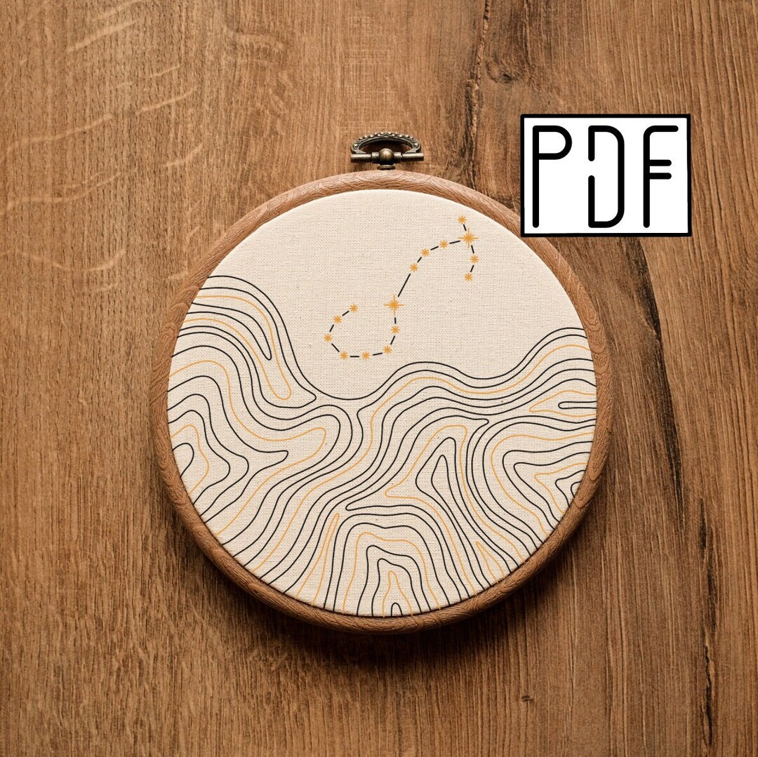 SCORPIO Digital PDF Pattern - Scorpio Constellation Abstract Hand ...