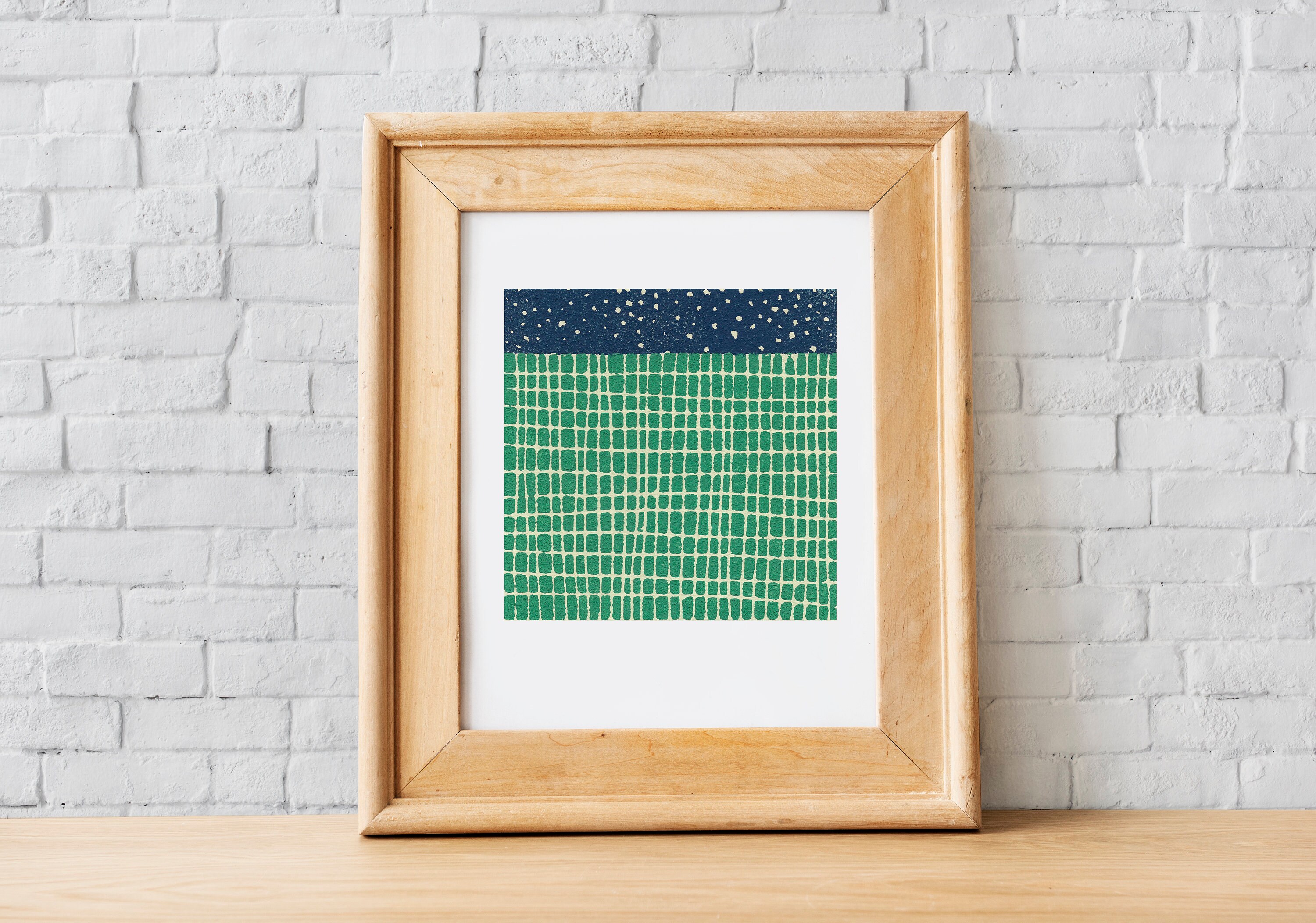 Original Small Linocut Night Sky Stars Mini Lino Print | Etsy