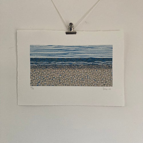 Original Linocut Sea Art Minimalist Print Modern Lino Art - Etsy
