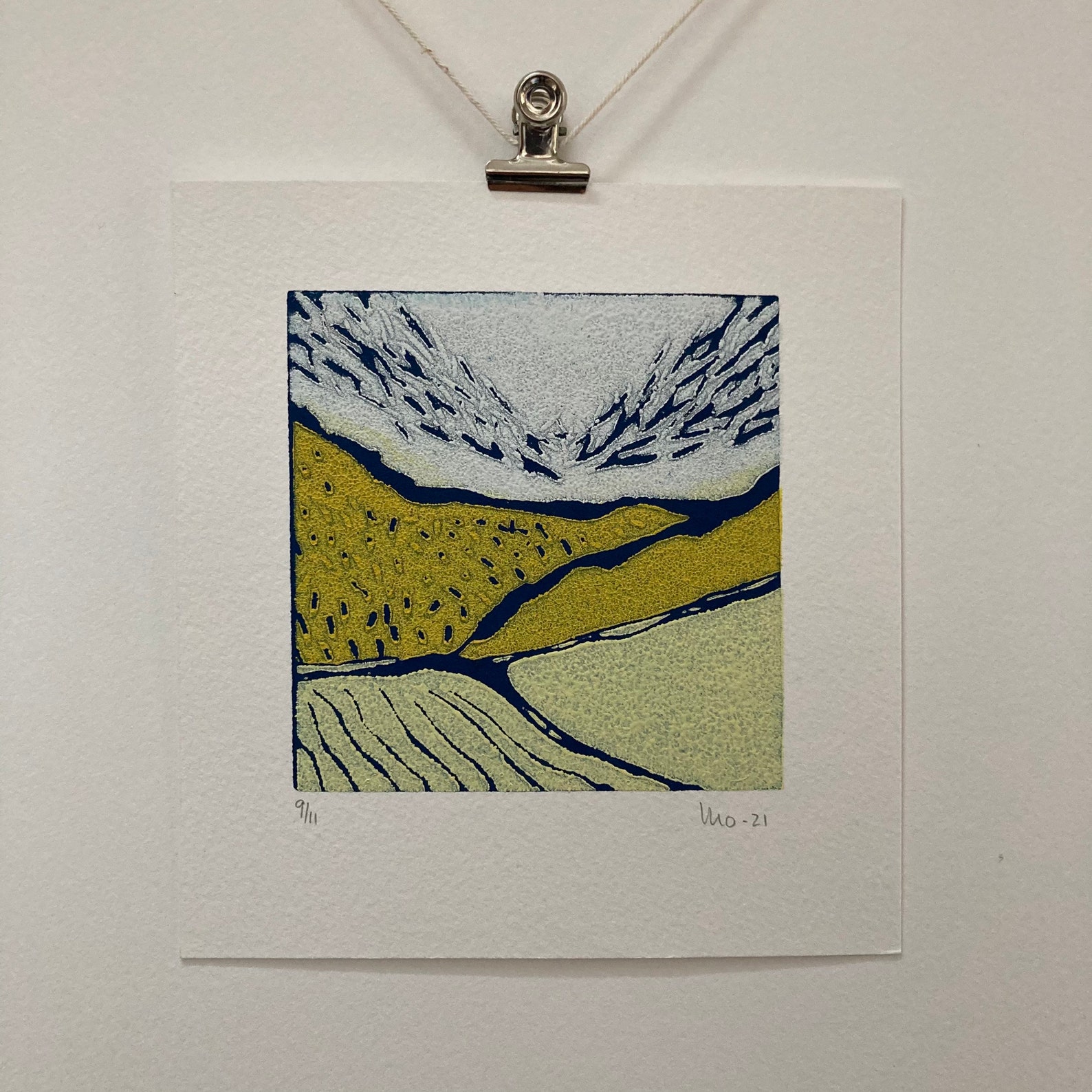 Linocut Abstract Minimalist Print Lino Print Art Landscape - Etsy