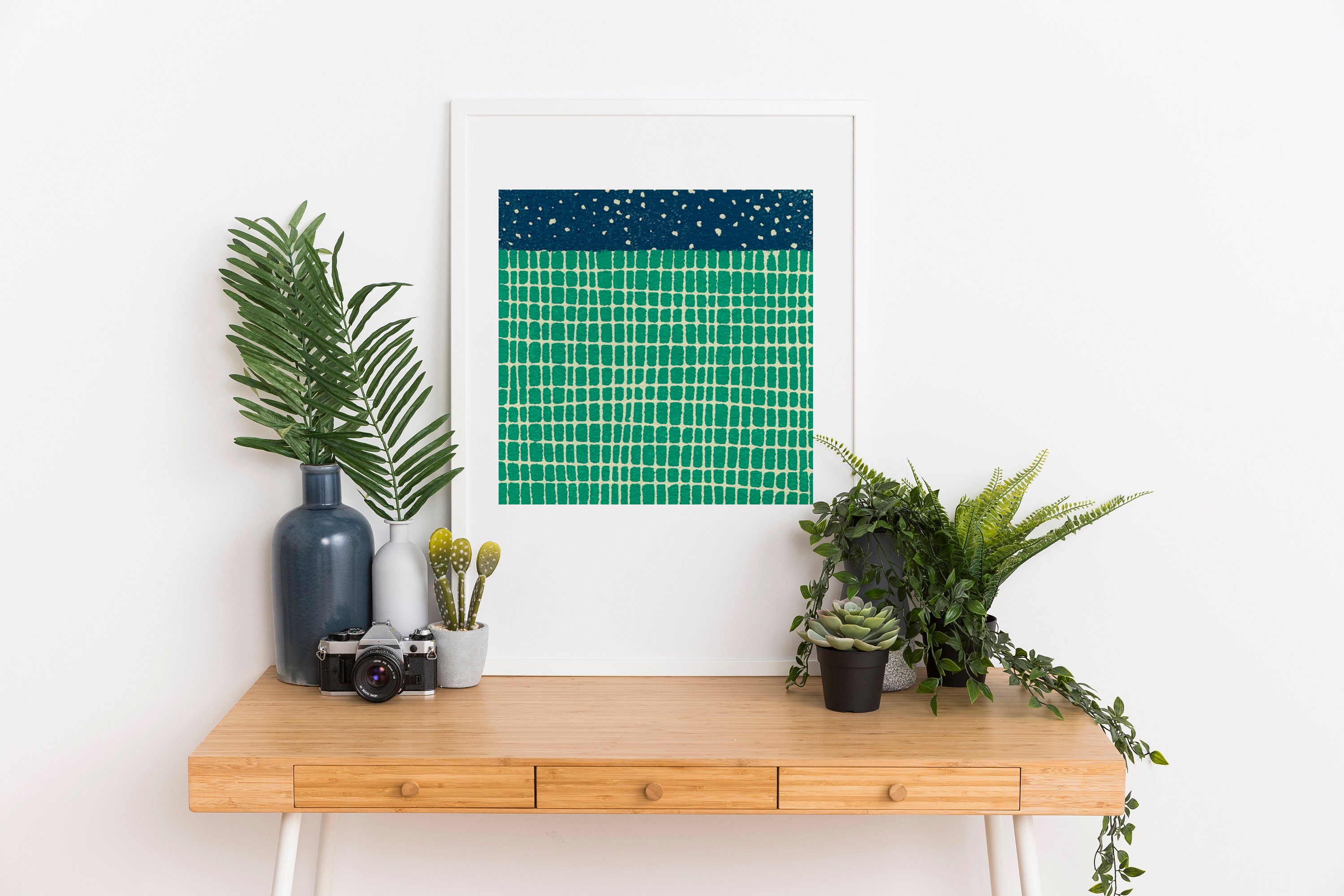 Original Small Linocut Night Sky Stars Mini Lino Print | Etsy