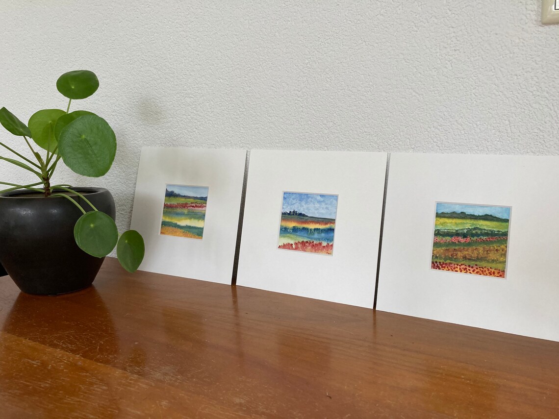 Mini Watercolor Art Original Landscape Painting Small - Etsy UK
