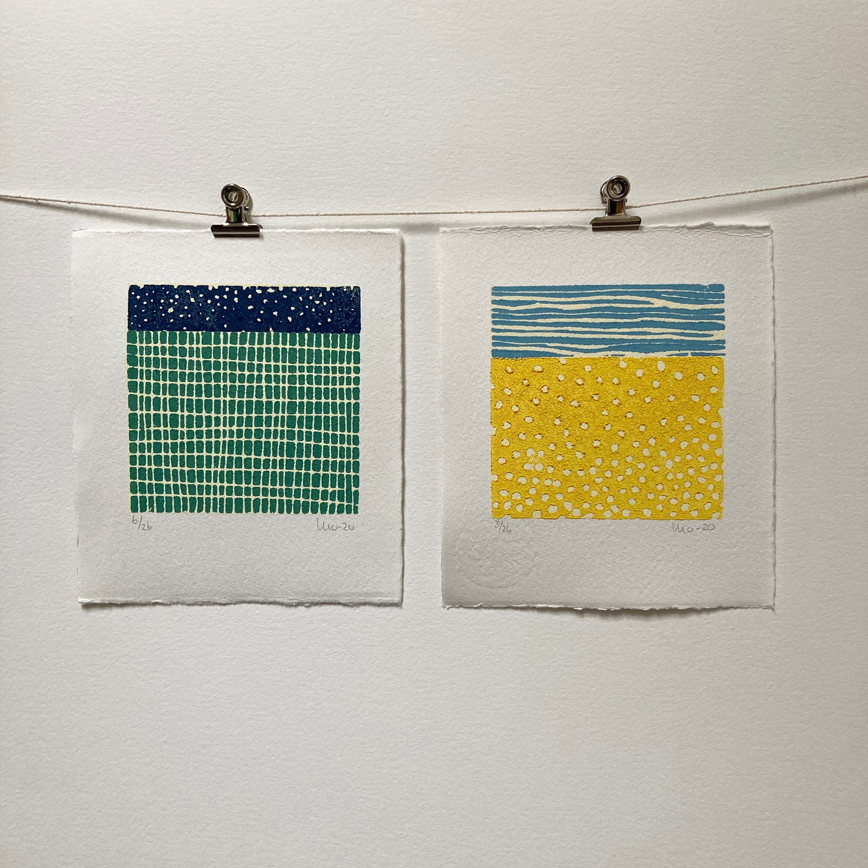 Original Small Linocut Night Sky Stars Mini Lino Print | Etsy