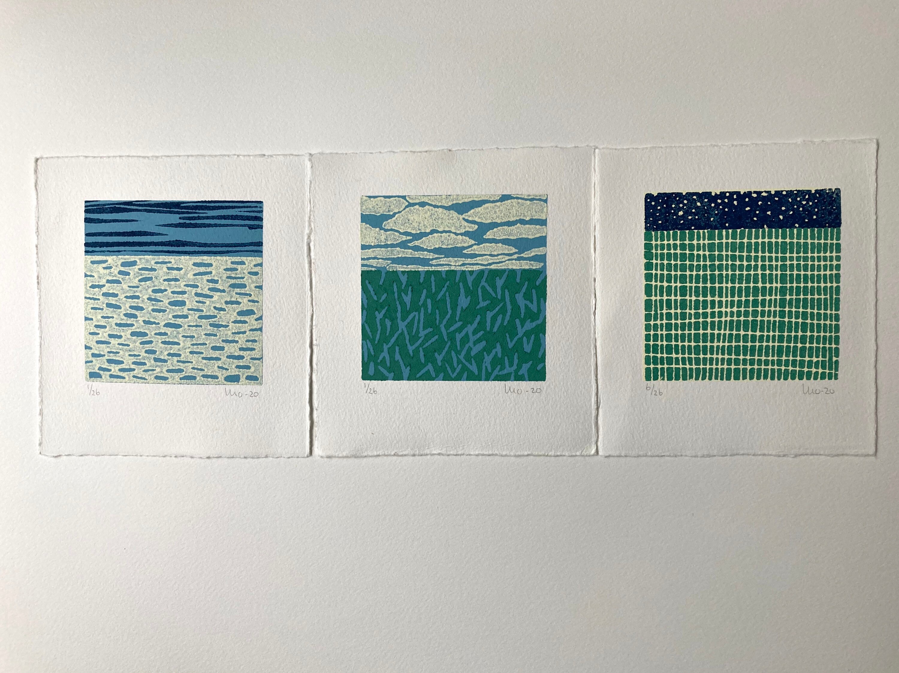 Original Small Linocut Night Sky Stars Mini Lino Print | Etsy