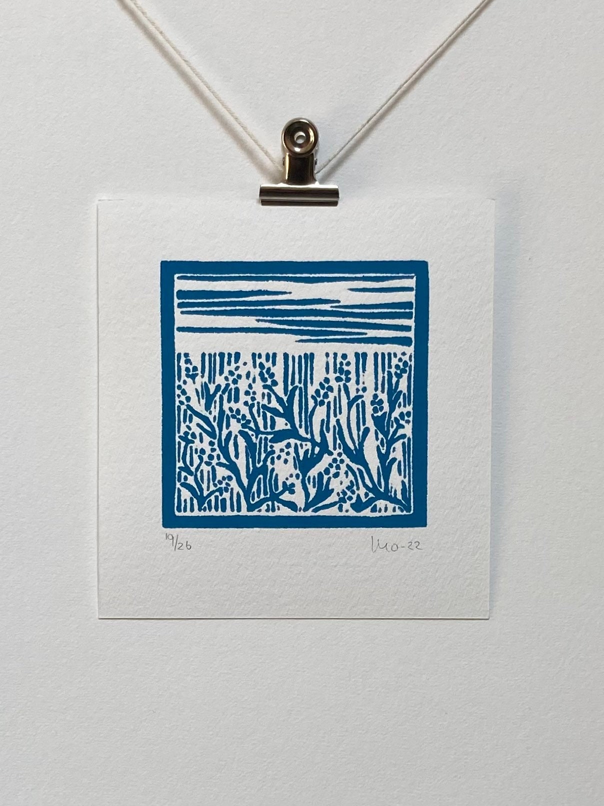 Original Linocut Small Lino Print Abstract Landscape - Etsy