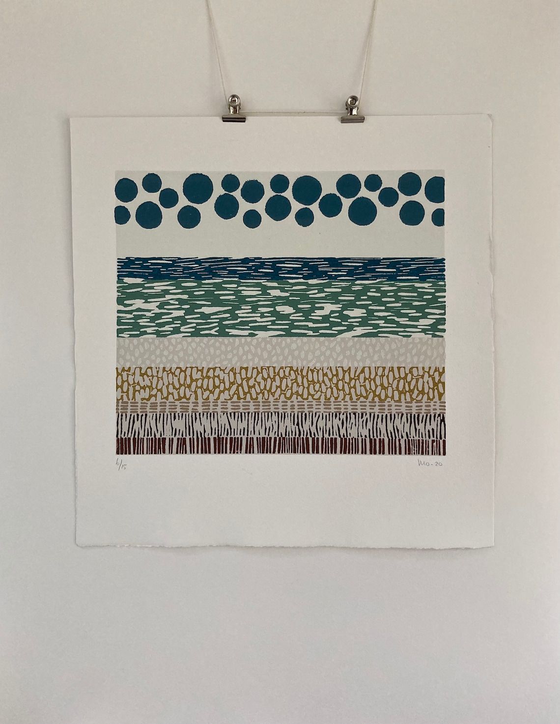 Linocut Landscape Minimalist Art Print Original Linocut - Etsy