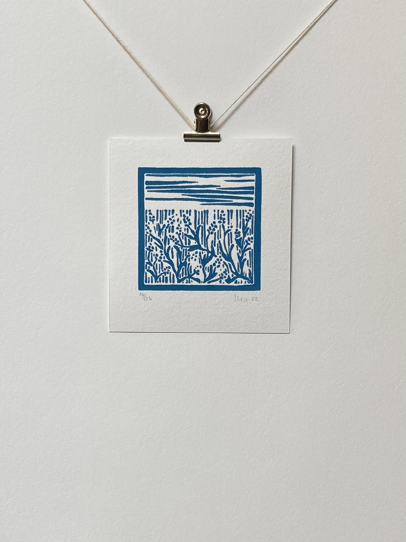 Original Linocut Small Lino Print Abstract Landscape - Etsy