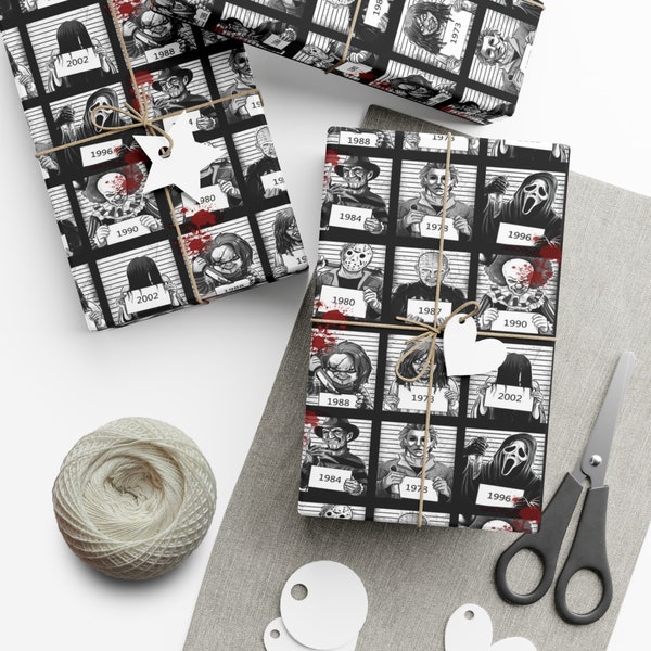 Halloween Horror Wrapping Paper - Etsy