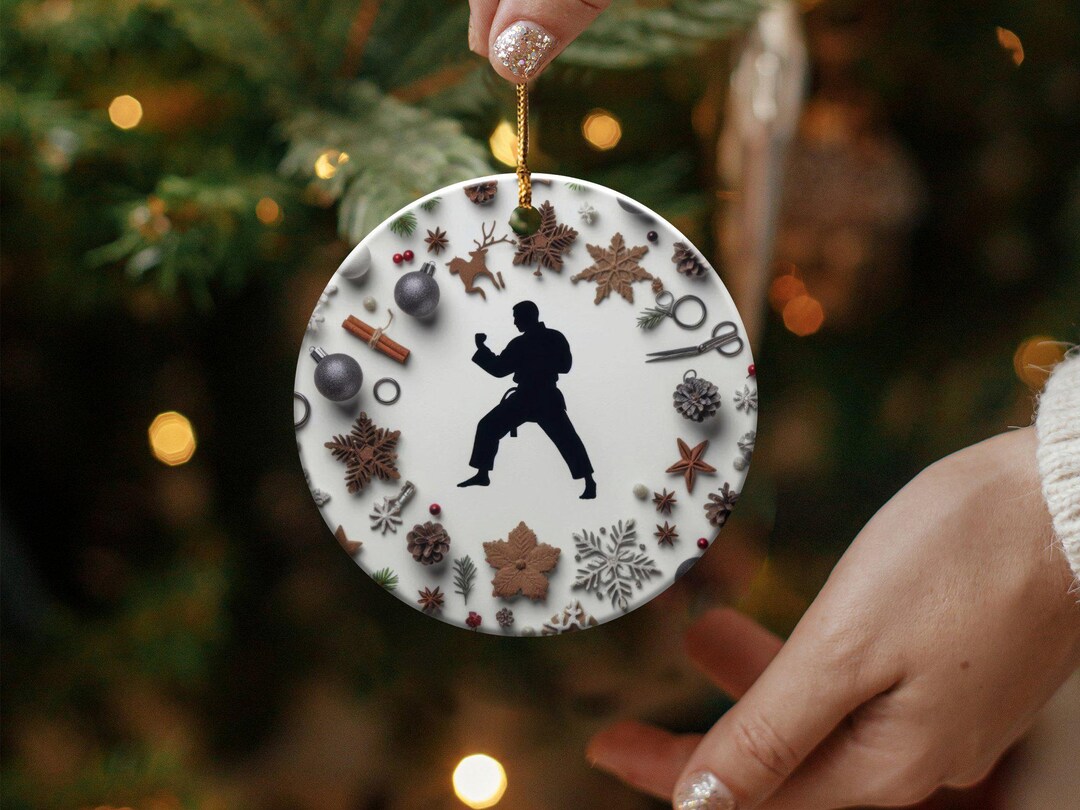 Martial Arts Christmas Ornament, Karate Theme Holiday Decor, Unique ...